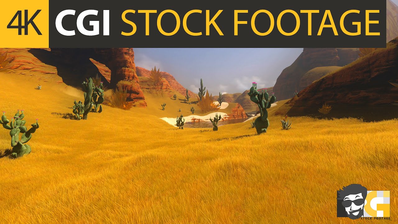 ( CGI 4k Free Stock Footage ) Alien Desert Planet with Alien Life - YouTube