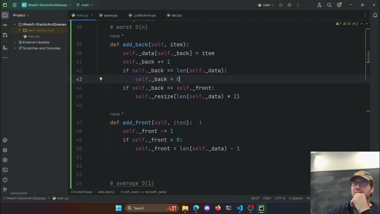 CIS 2001 - CS 2 for Data Scientists ( Python ) - Deques - YouTube