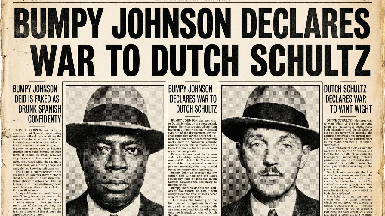 1932 News: Bumpy Johnson Declares War on Dutch Schultz - YouTube
