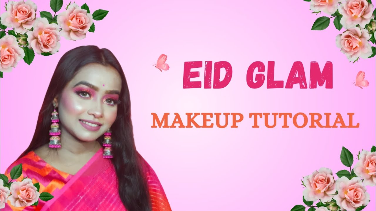 Eid Glam Makeup Tutorial || Orange & pink eyelook || Sweatproff & waterproff || - YouTube