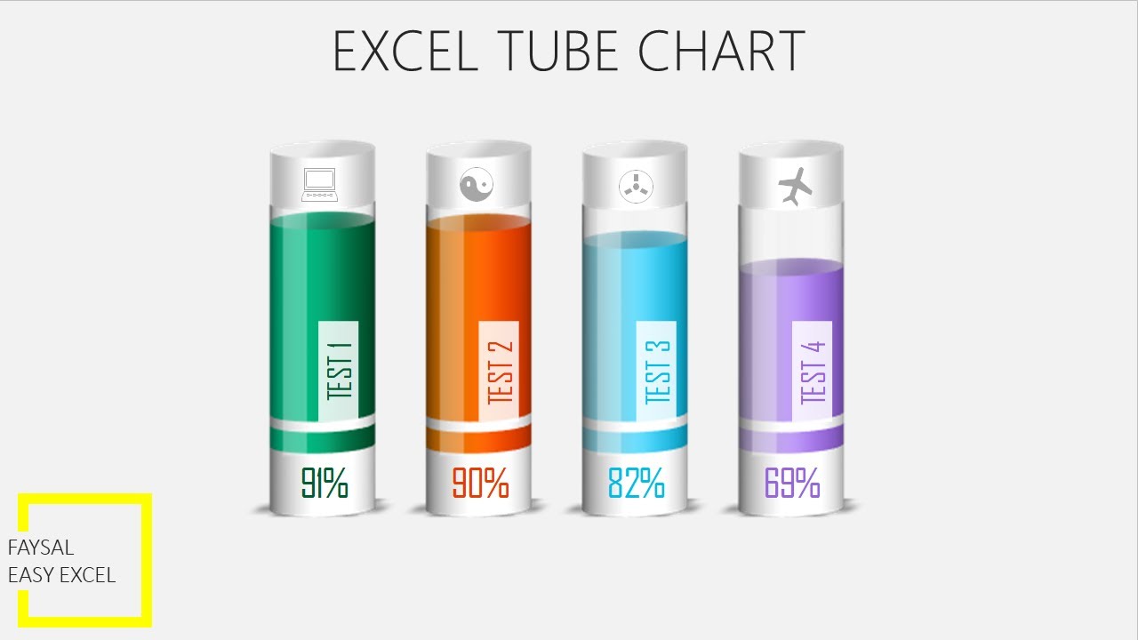 Infographic 3D Test Tube Chart in Excel 2016 - YouTube