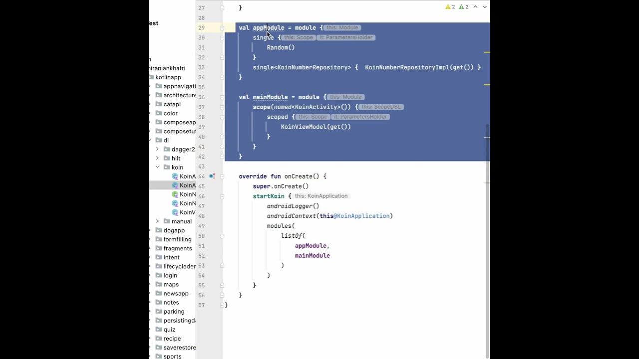 How to use Koin Dependency Injection in Android App Development - YouTube