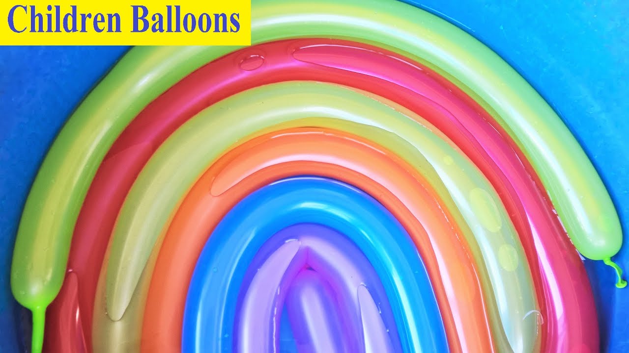 Water Wet Rainbow Balloons - Learn colors Finger Nursery Balloon ...