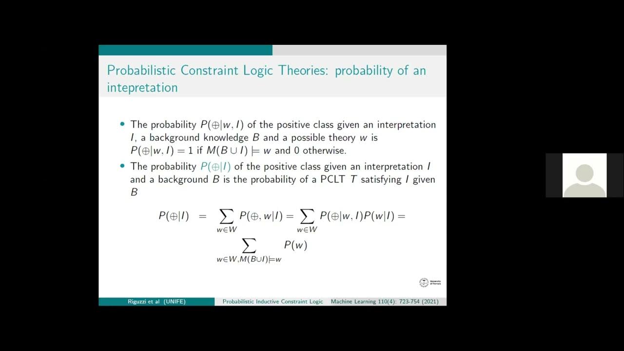 IJCLR 2021 - ILP - Probabilistic Inductive Constraint Logic - YouTube