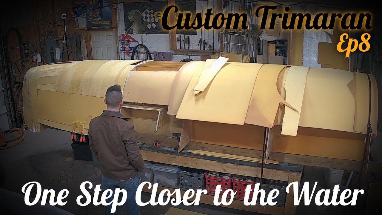 Custom Trimaran Build : Ep8 We be gloo'n - YouTube