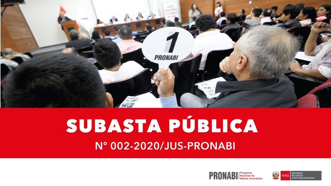 Subasta Pública 001-2021-JUS/PRONABI (inmuebles) - YouTube