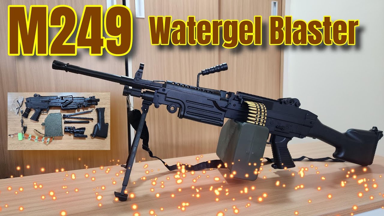 M249 Saw Gel Blaster Light Machine Gun | #toyguncollection - YouTube