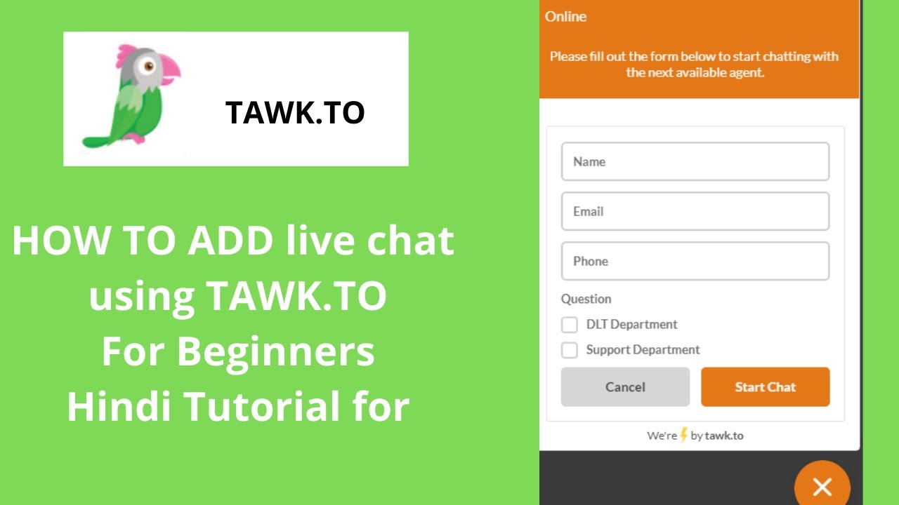 How To Add FREE Live Chat With Tawk to How To Add Live Chat In How To Add FREE Live Chat With Tawk to How To Add Live Chat In