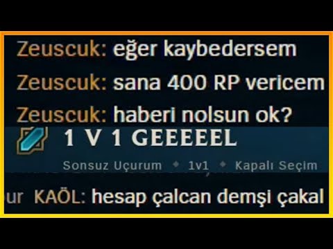 KAZANANA 400RP! RASTGELE OYUNCULARLA 1v1 ATTIM!! (HIRSIZ SANDILAR) LoL 1 vs 1
