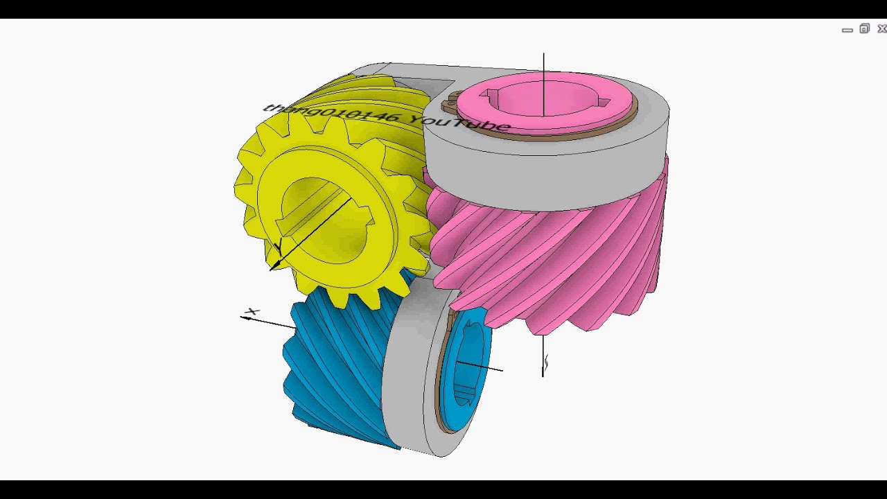 Screw gears for 3-axis transmission - YouTube