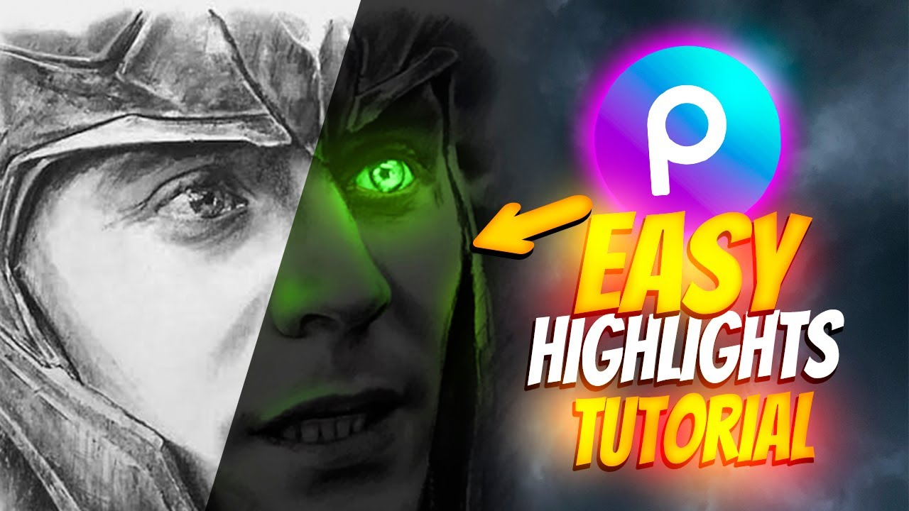 Easy way to draw Highlights! in PicsArt | Like Photoshop - YouTube