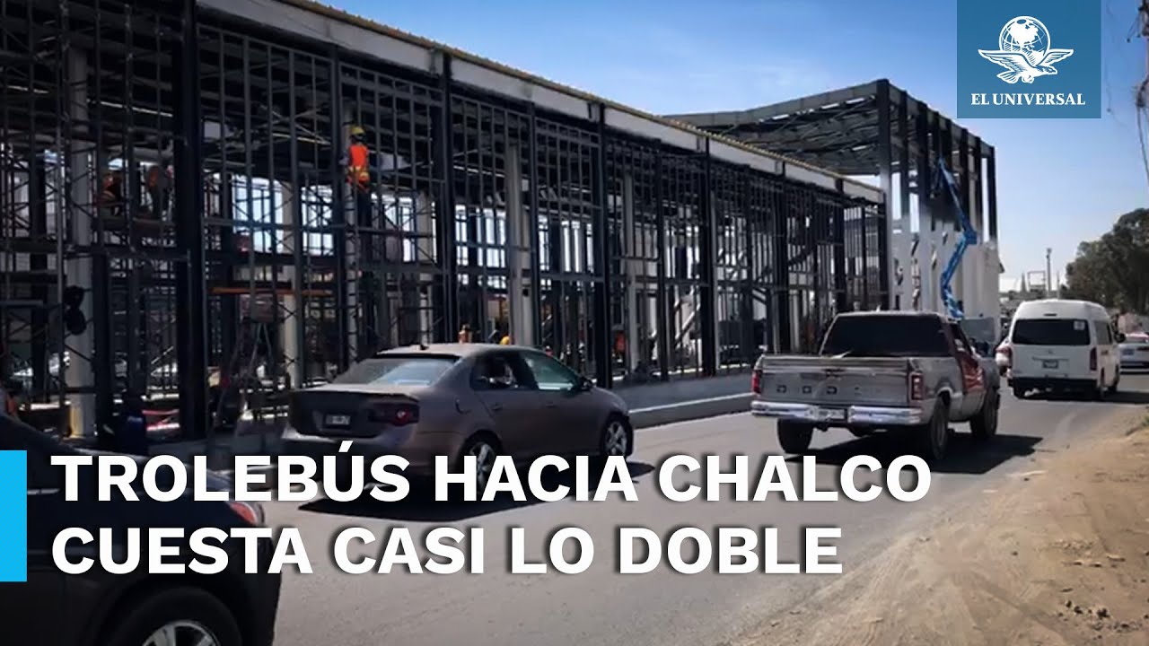 El difícil paso del Trolebús hacia Chalco - YouTube