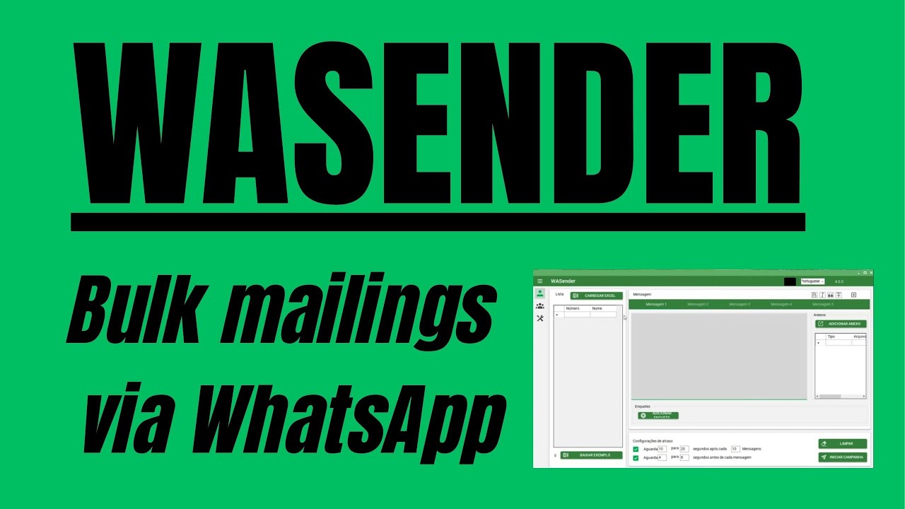 WASENDER bulk mailing tool - YouTube