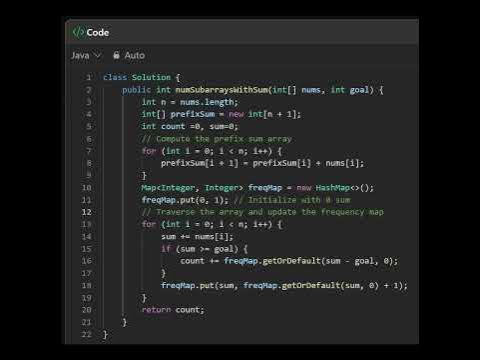 930 Binary Subarrays With Sum - YouTube