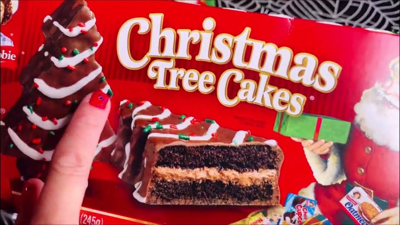 New Yummy Snack Opening Little Debbie Christmas Tree Cakes Chocolate ...