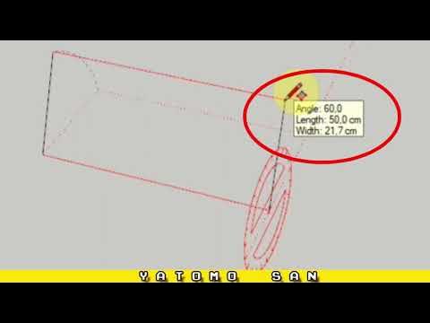 Cara membuat kotak dengan perintah rotated rectangle di sketchup - YouTube