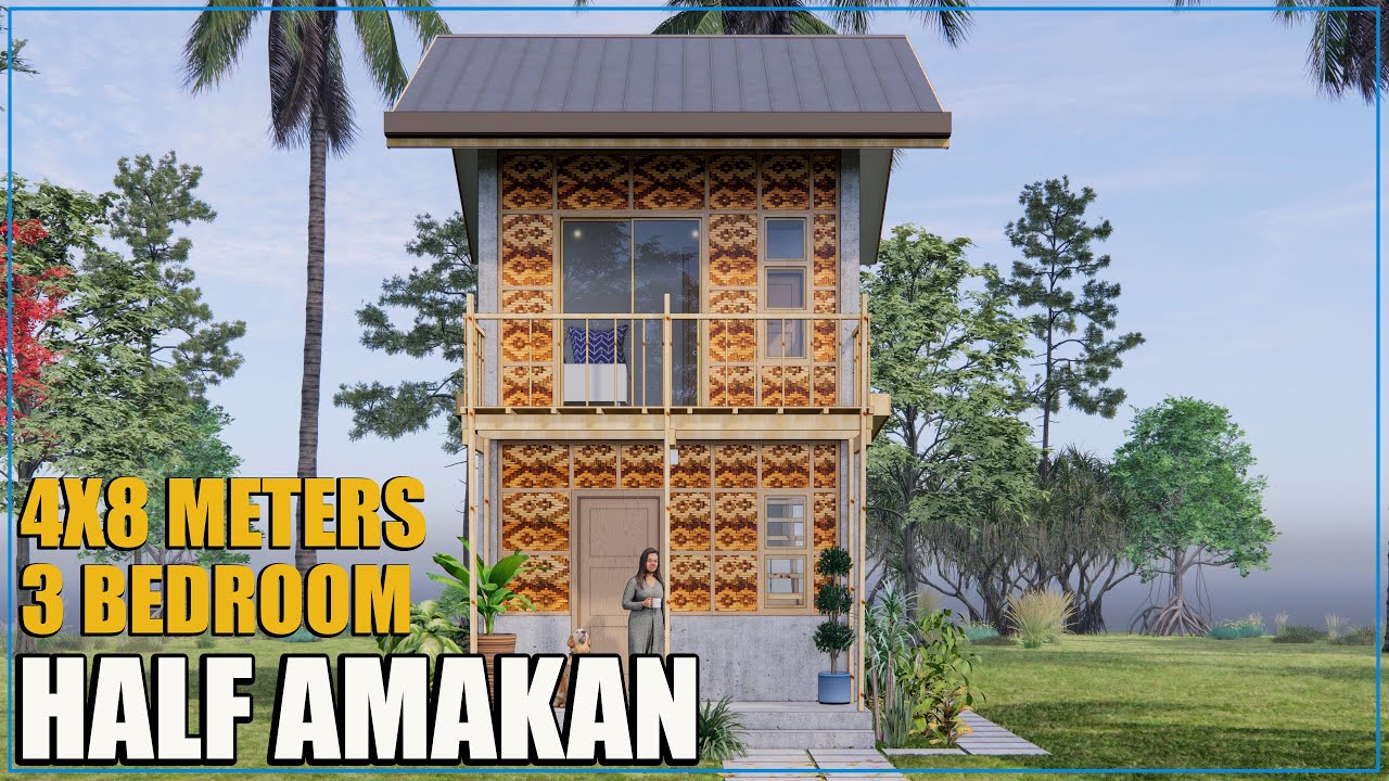 4X8 METERS 2 STOREY WITH 3 BEDROOM HALF CONCRETE HALF AMAKAN - YouTube