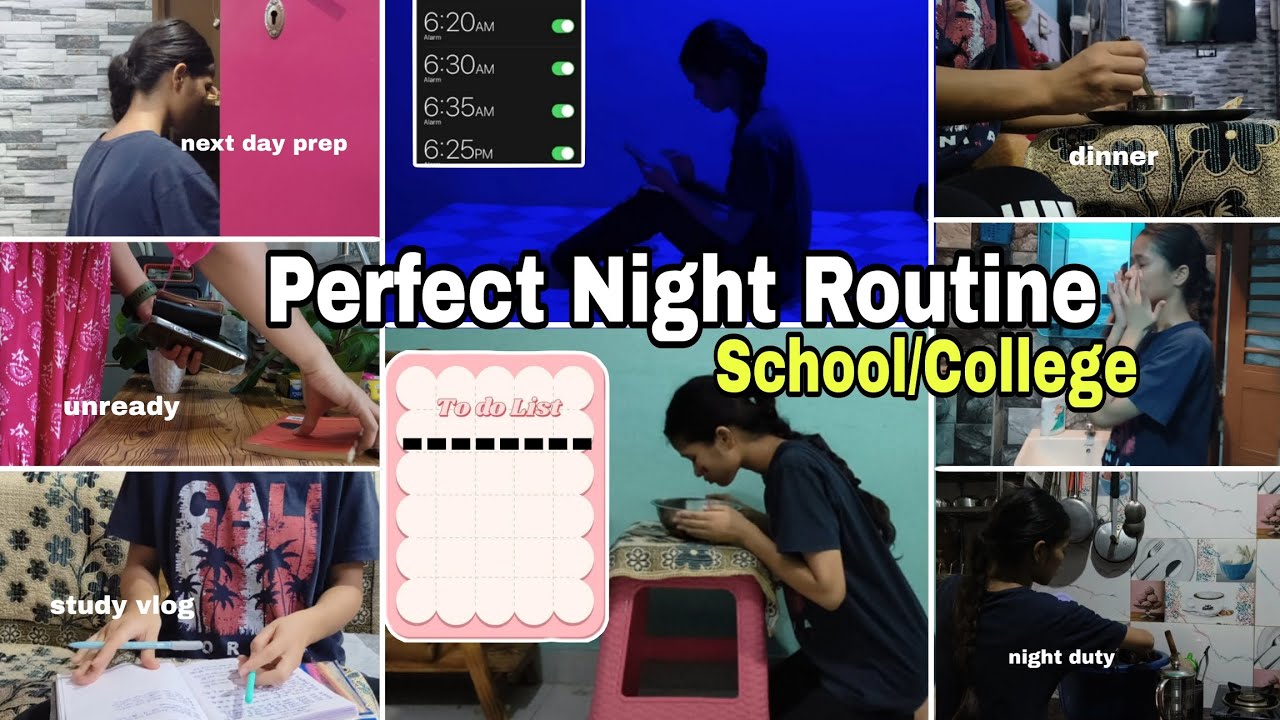 PERFECT NIGHT ROUTINE for School/College⛅/Tips to Become Successful ...