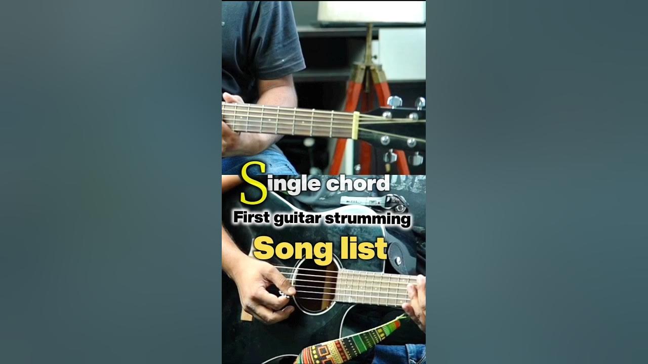 single chord with first strumming songs | hindi guitar lesson ...