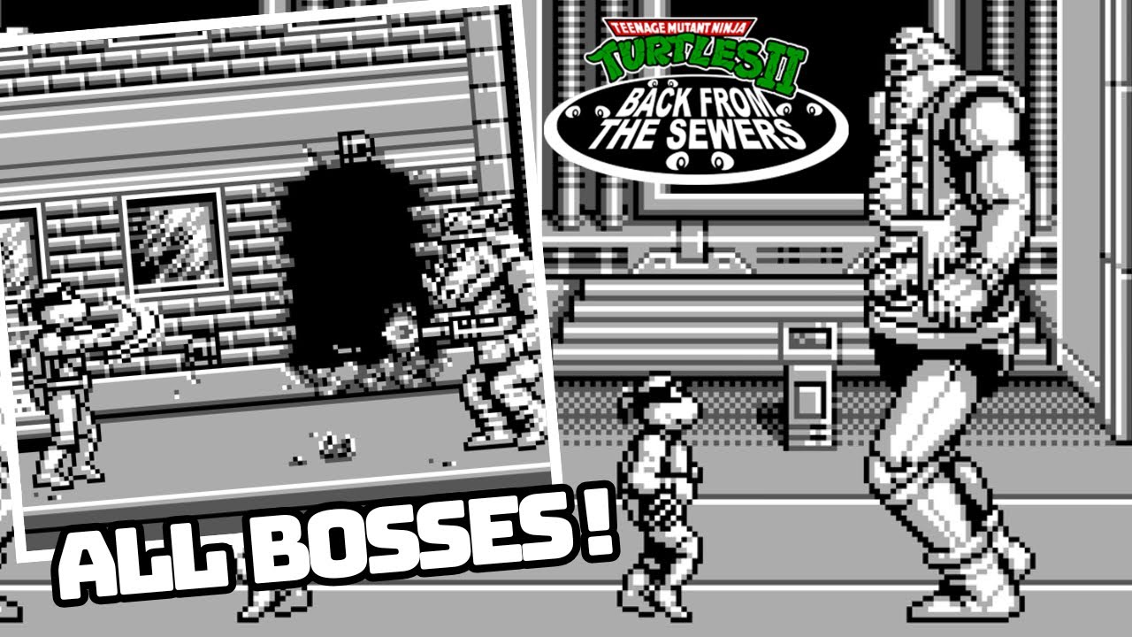 Teenage Mutant Ninja Turtles II: Back from the Sewers - ALL BOSSES ...