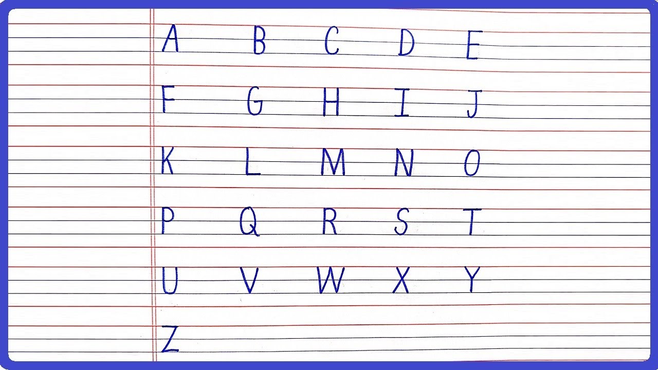 ABCD Capital Letters: Capital letters a to z, learn a b c d alphabets ...