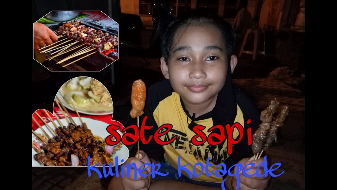 Legendaris Kuliner depan Pasar Kotagede || Sate Sapi - YouTube