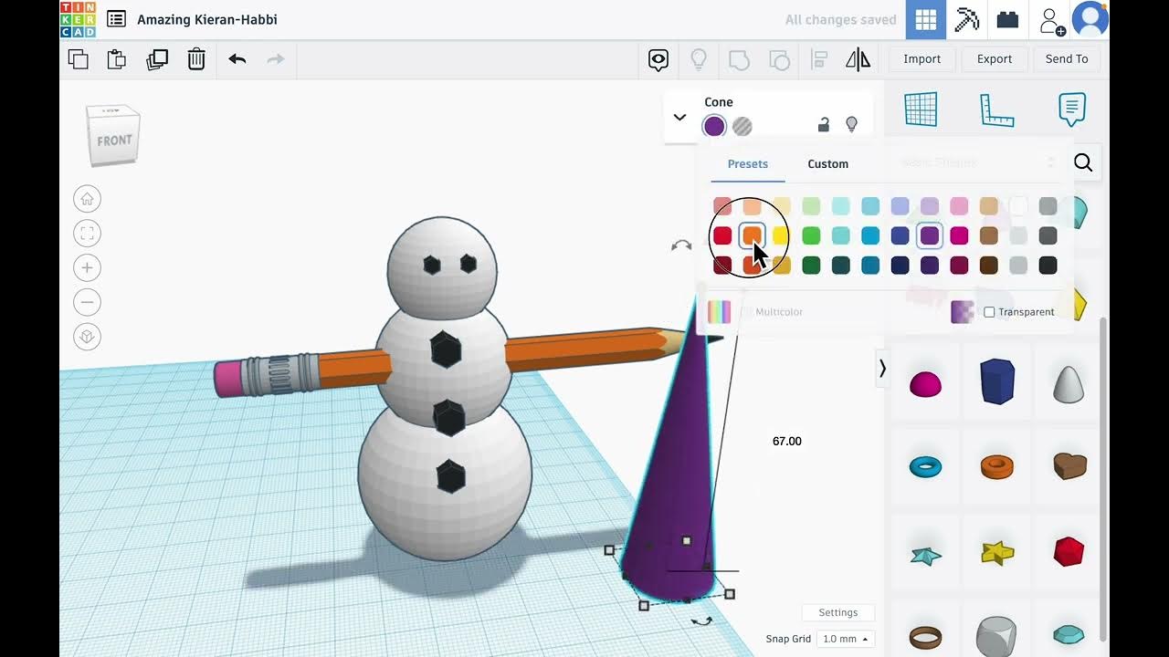 How to make a snowman in Tinkercad - YouTube