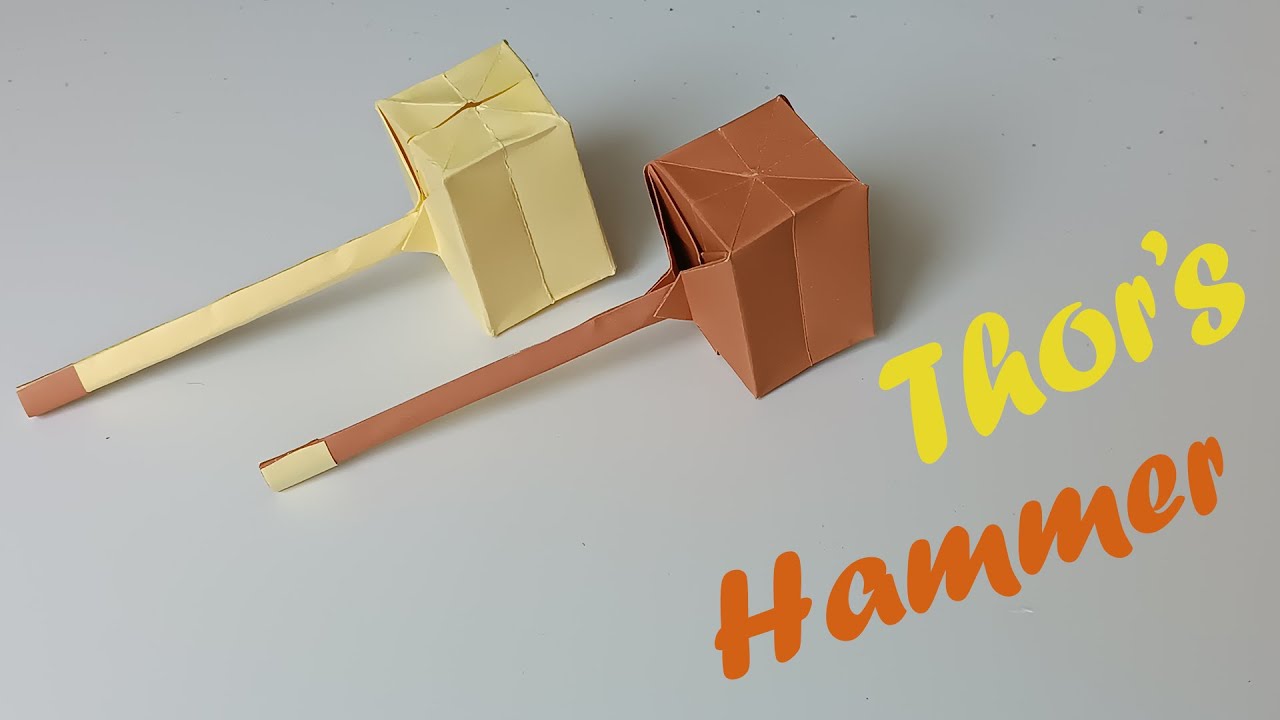 How to make paper Hammer | Golpari - YouTube