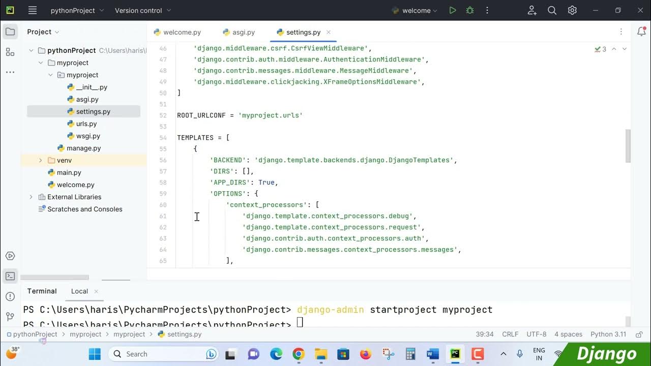 3c Understanding Django architecture and structured - YouTube