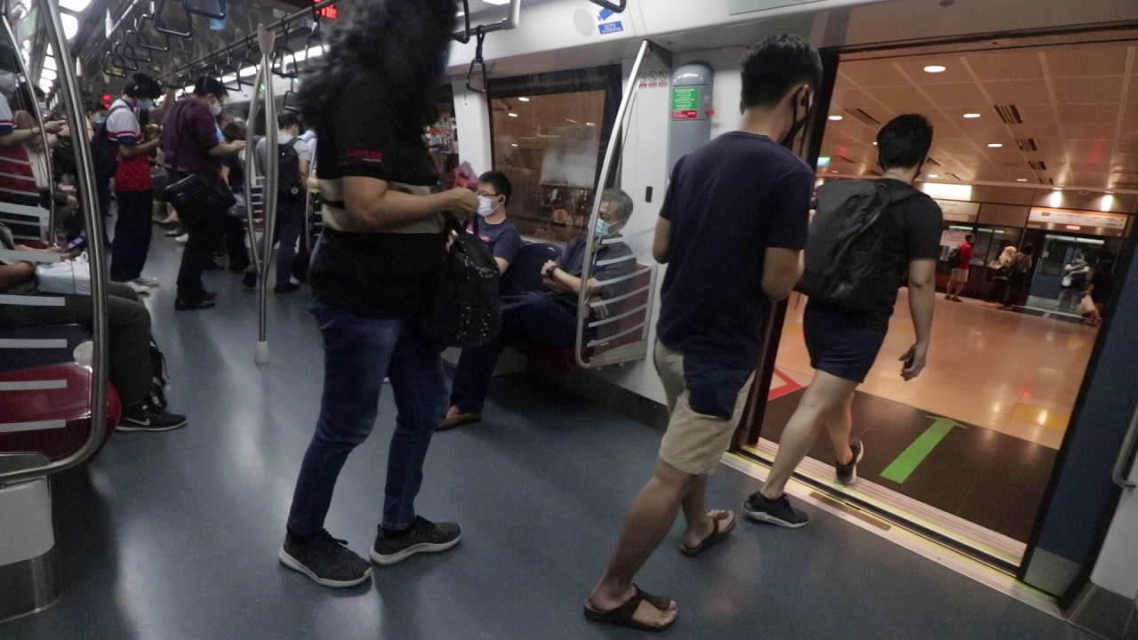 Singapore train ride from Serangoon to Marymount MRT station - YouTube