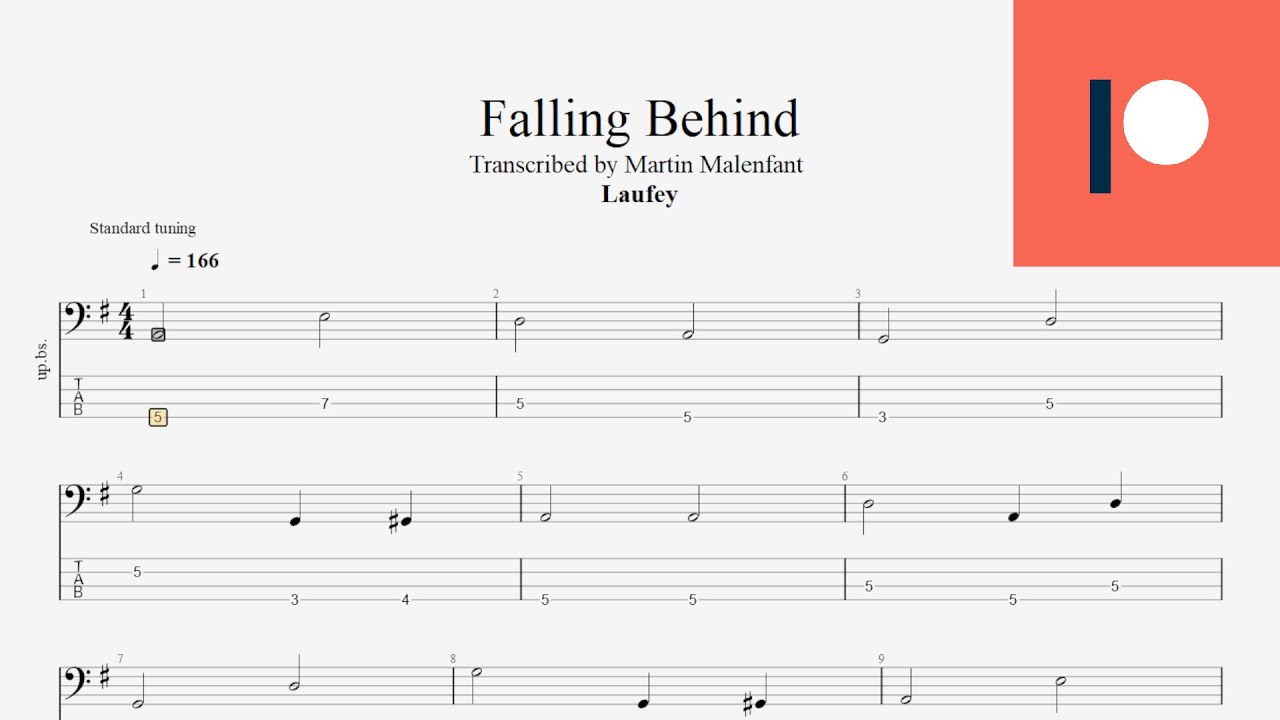 Laufey - Falling Behind (bass tab) - YouTube
