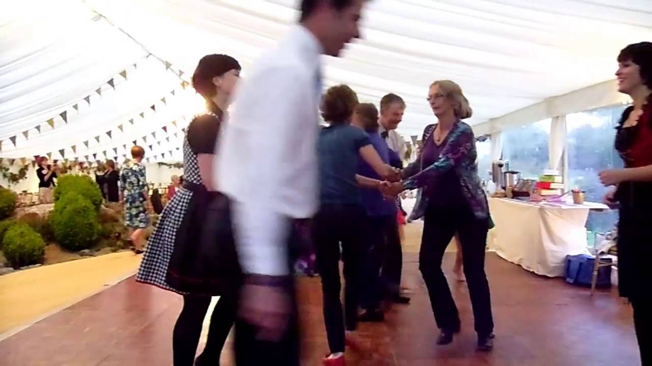 HiJinx Ceilidh Band playing for wedding party in garden marquee - YouTube