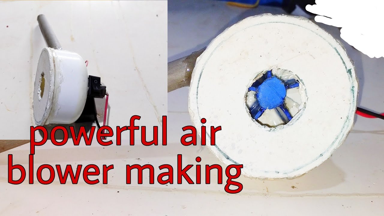 How to make a mini air blower at home - YouTube
