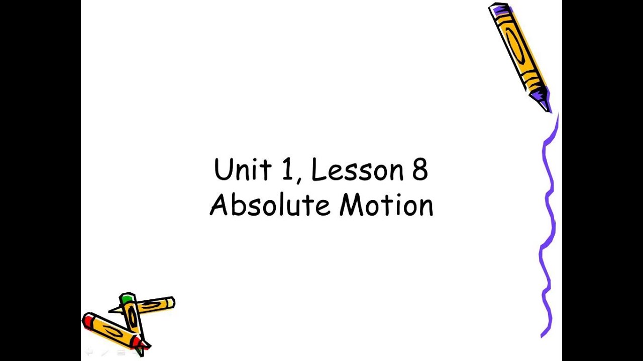 Unit 1, Lesson 8 Absolute Movement - YouTube