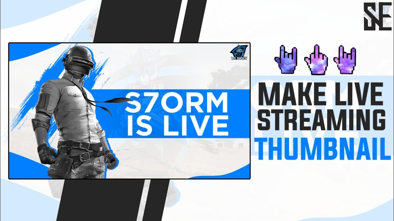 How to make Live Streaming Thumbnail • How to make unique live ...