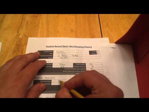 Scoring the Word Reading Fluency Test - YouTube