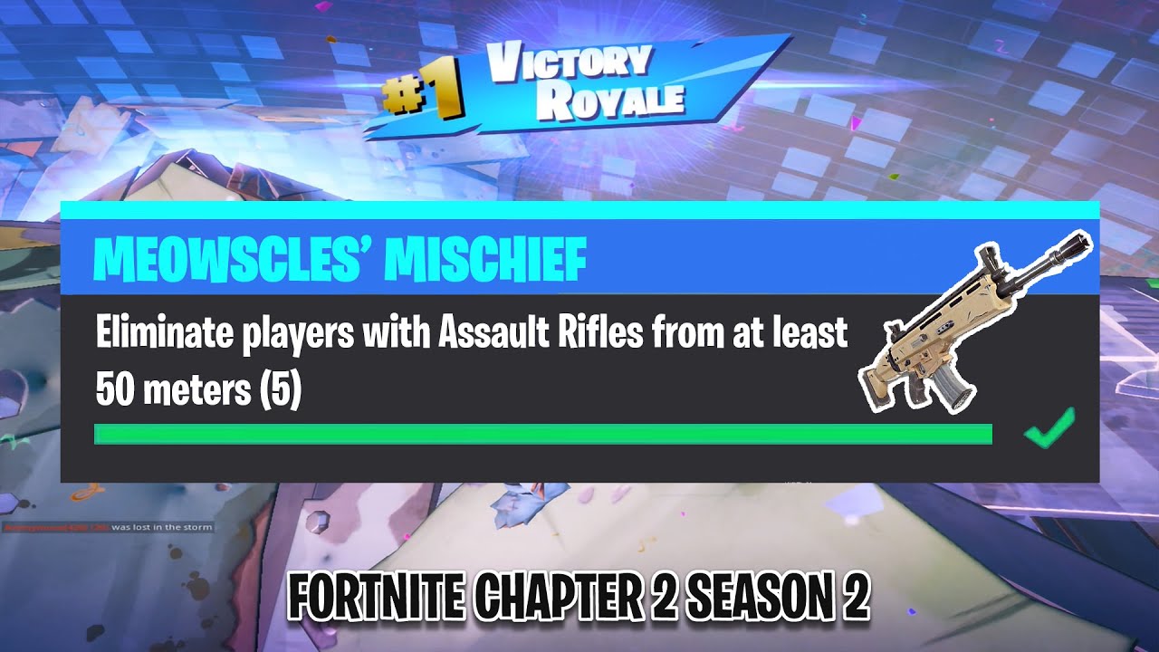 Eliminate players with Assault Rifles from at least 50 meters ...