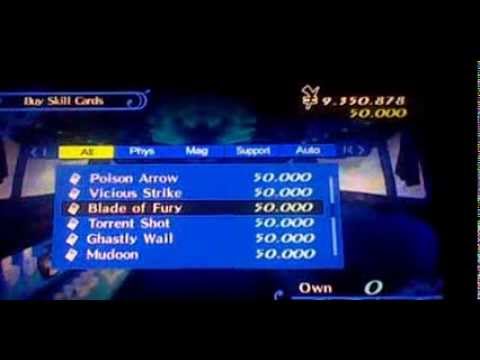 Persona 4 Golden Skill Cards - YouTube