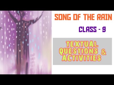Class 9| Song of the Rain| Questions & Activities - YouTube