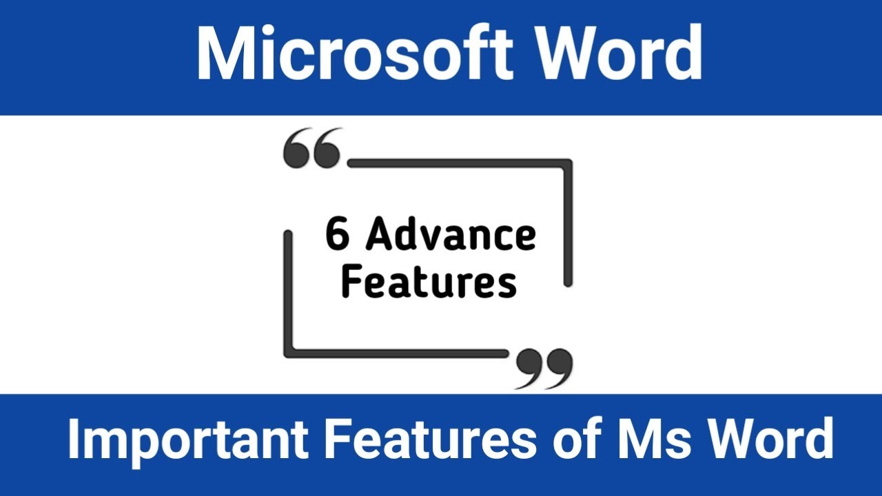 Advance Features of Microsoft Word 2010 || Microsoft Word Tutorial ...
