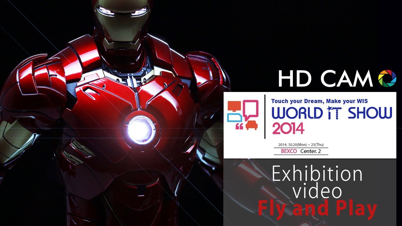 [Byrobot Drone Fighter] Iron man at iFace Booth at WIS - YouTube