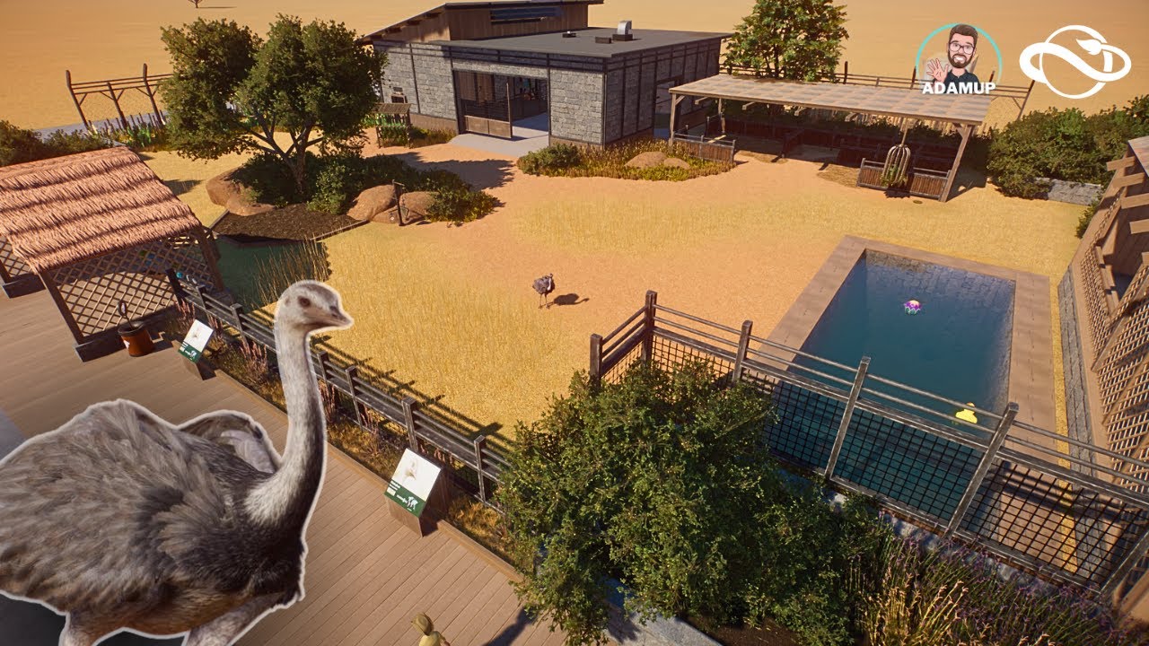 Planet Zoo Greater Rhea Habitat Build - Rustic & Realistic - YouTube
