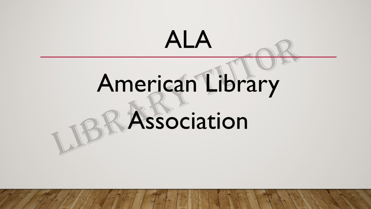 ALA_American Library Association_All 2021 Uptades - YouTube