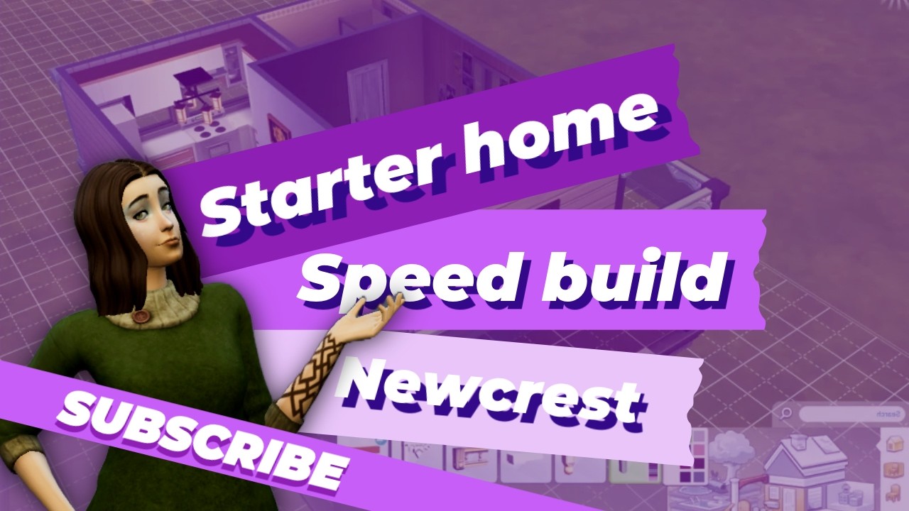 Sims 4 ~ Starter home speed build in 6 mins ~ Newcrest ~ Cookout ...