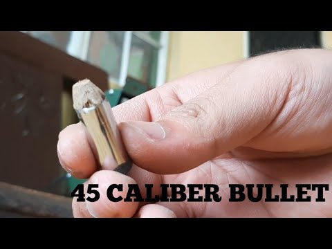 HOMEMADE 45 CALIBER BULLET / INCREDIBLE HOMEMADE BULLET - YouTube