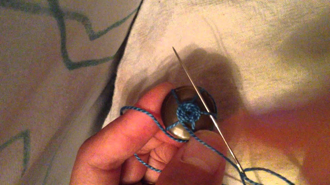 a button weaving technique - YouTube