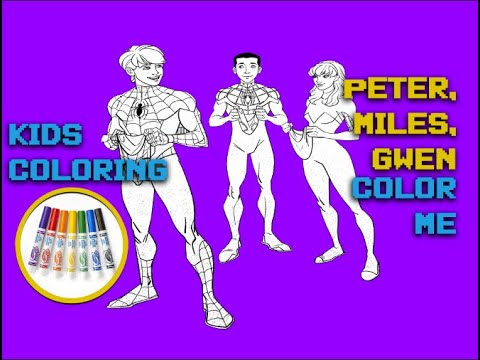 How to Color Spiderman + Ghost Spider! Coloring Pages, Spiderverse ...