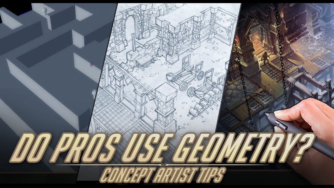 Do pro concept artists use geometry? - Concept artist tips. - YouTube