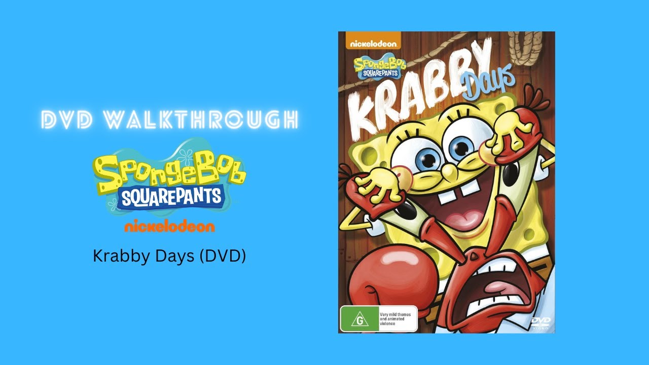 SpongeBob SquarePants: Krabby Days 2016 DVD Menu Walkthrough - YouTube