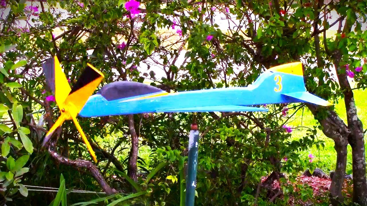 Easy DiY whirligig Airplane full build, The Blue Angel number 3 - YouTube